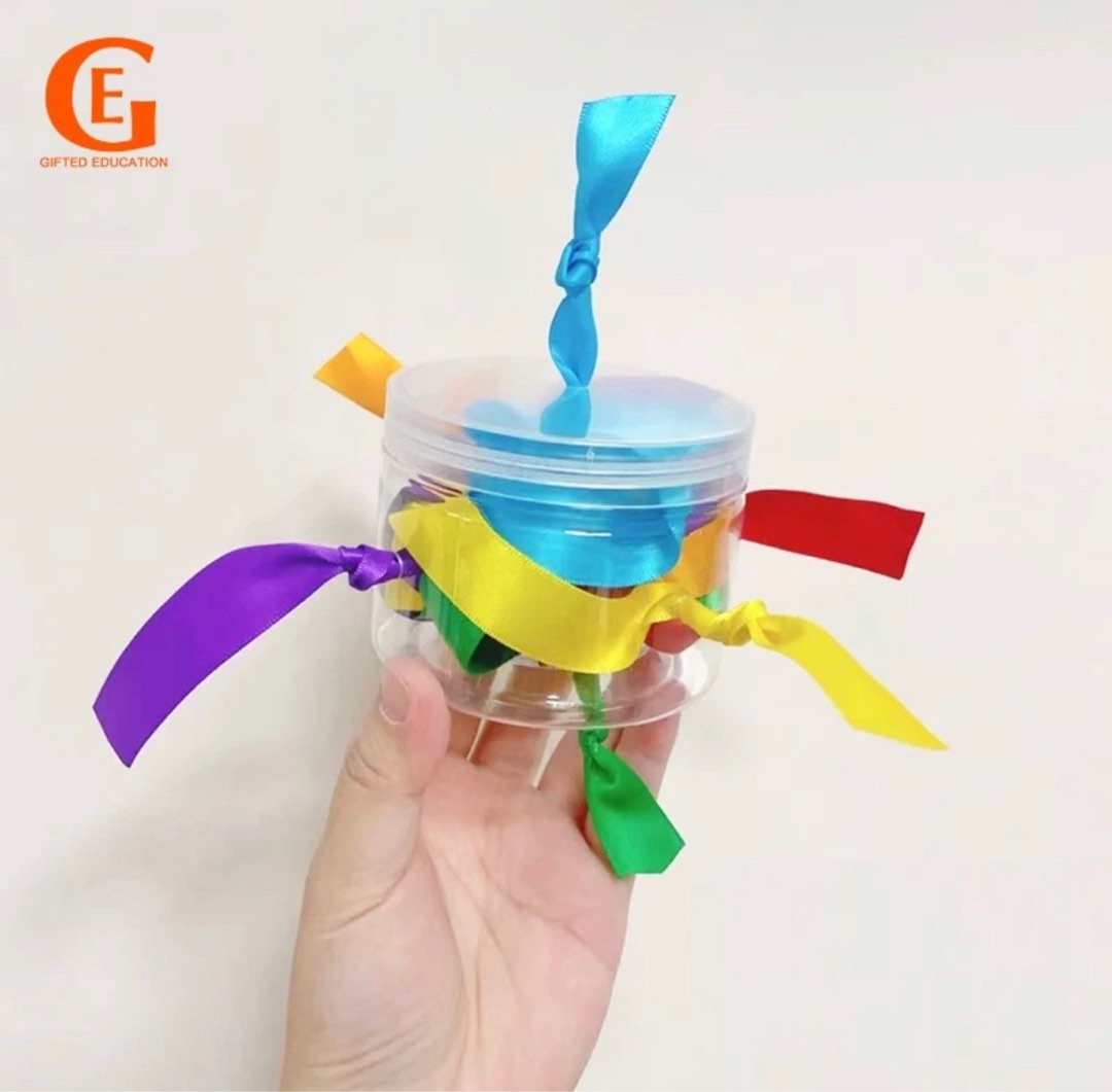 Montessori Colorful Ribbons Pulling Toy Children Grasping Ability ...
