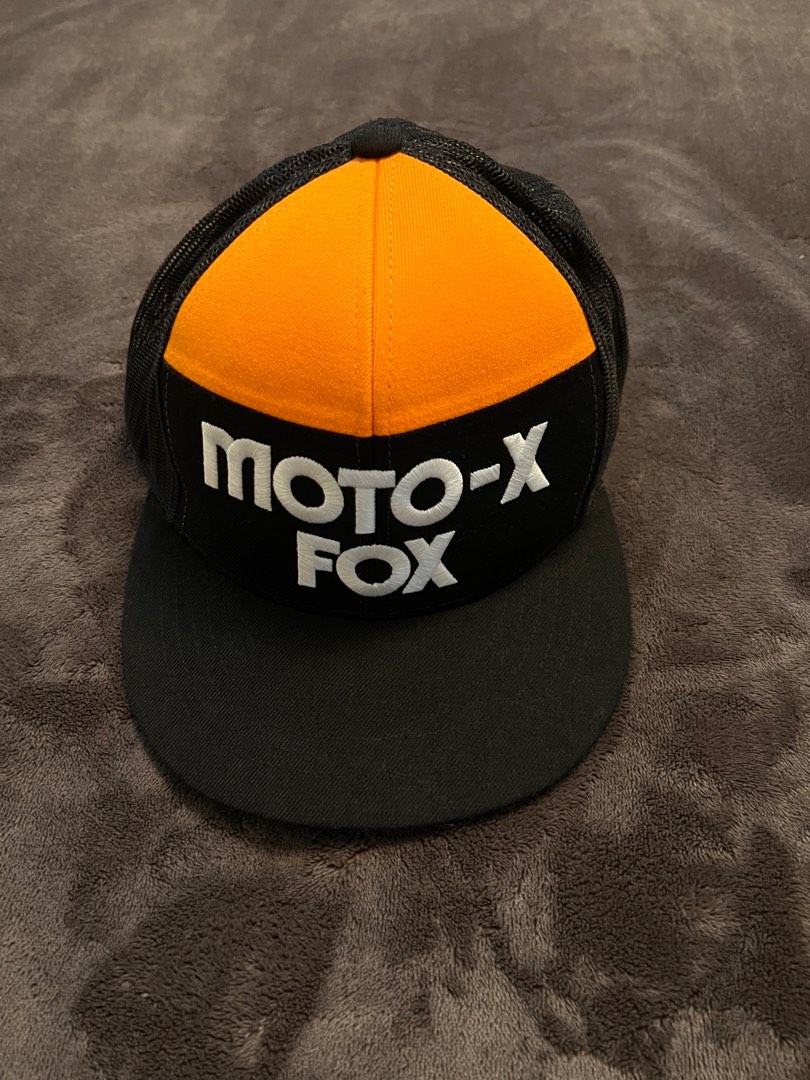 Moto-X Fox cap, Motorcycles, Motorcycle Apparel on Carousell