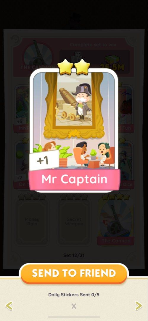 MR CAPTAIN - 2 star Monopoly Go, Hobbies & Toys, Toys & Games on Carousell