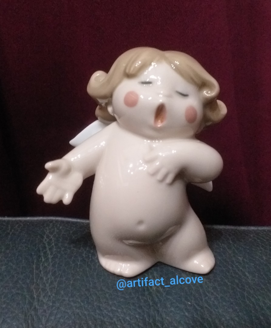 NAO Lladro Cheeky Cherub Porcelain Handmade Figurine Display Art Decor ...