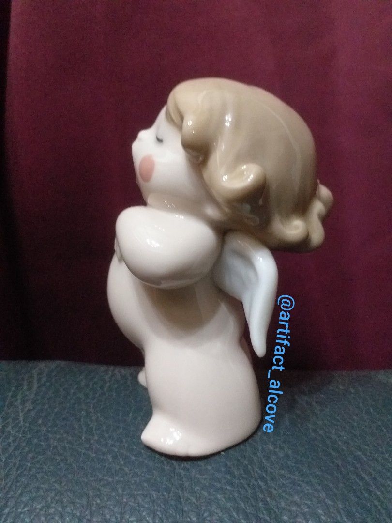NAO Lladro Cheeky Cherub Porcelain Handmade Figurine Display Art Decor ...