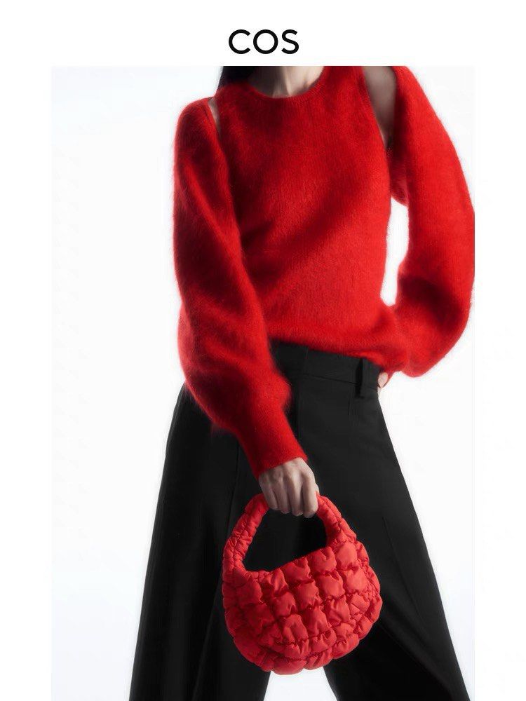 ‼️NEW ARRIVAL‼️ Cos Micro Quilted Bag in Red, Women's Fashion, Bags ...
