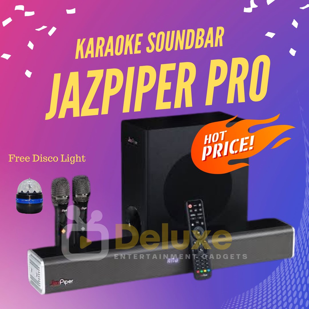 [NEW MODEL] JAZPIPER PRO | JAZPIPER SOUNDBAR WITH SUB WOODER | HOME KARAOKE SOUNDBAR | KARAOKE ...