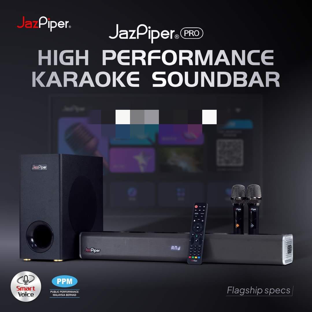 [NEW MODEL] JAZPIPER PRO | JAZPIPER SOUNDBAR WITH SUB WOODER | HOME KARAOKE SOUNDBAR | KARAOKE ...