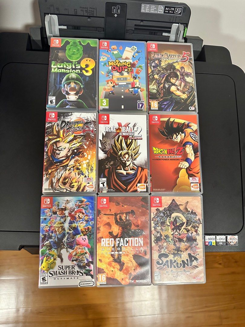 Nintendo Switch game Luigi mansion 3 / Moving out / Samurai Warriors 5 ...