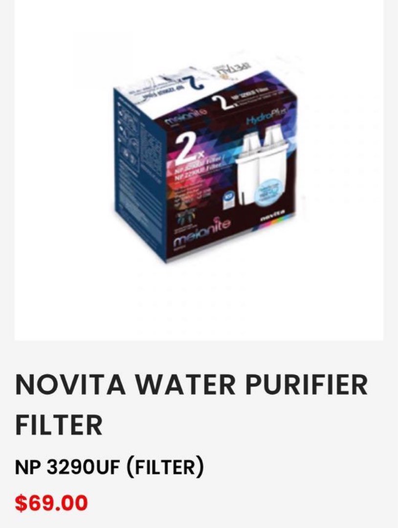 Novita filter NP3290UF, TV & Home Appliances, Kitchen Appliances, Water ...