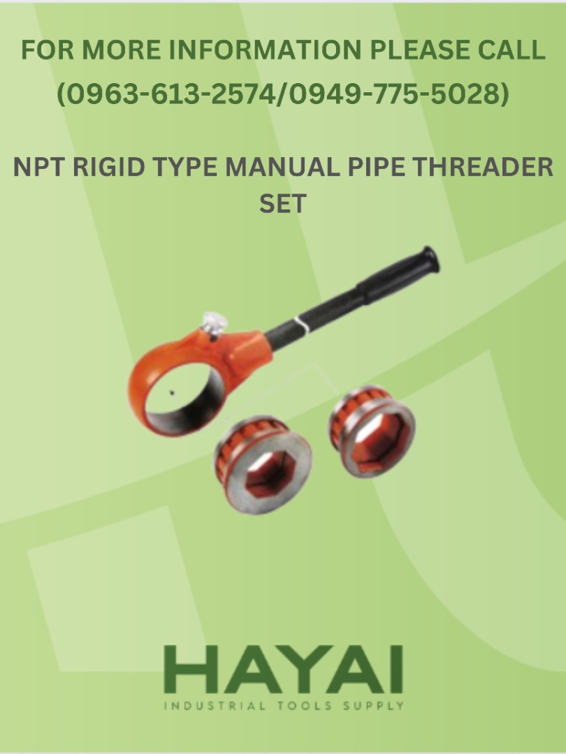 NPT RIDGID TYPE MANUAL PIPE THREADER SET, Commercial & Industrial ...