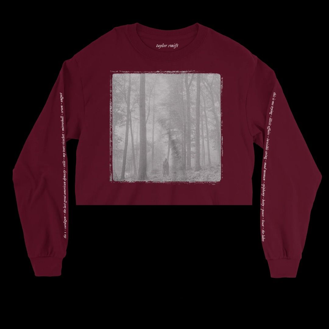 Official Merch: Taylor Swift "in the trees" cropped long sleeve SMALL ...