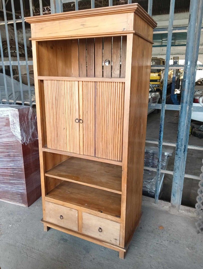 Old Entertainment Stand/Display Cabinet, Furniture & Home Living ...