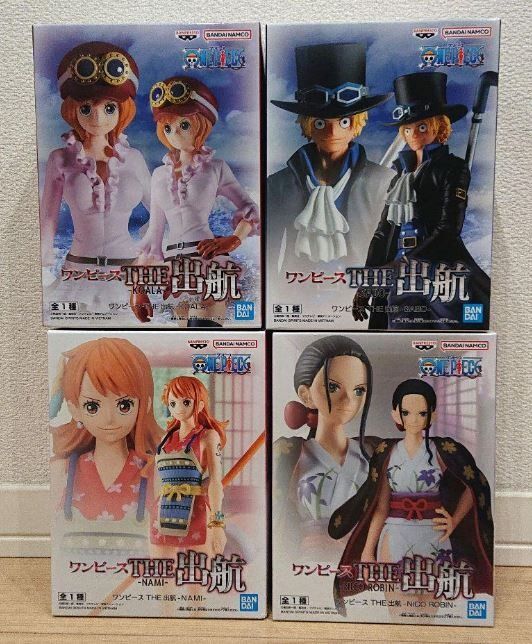 One Piece The Shukko Departure Series Koala Nico Robin Nami Sabo Figure Figurine Gold Toei ...