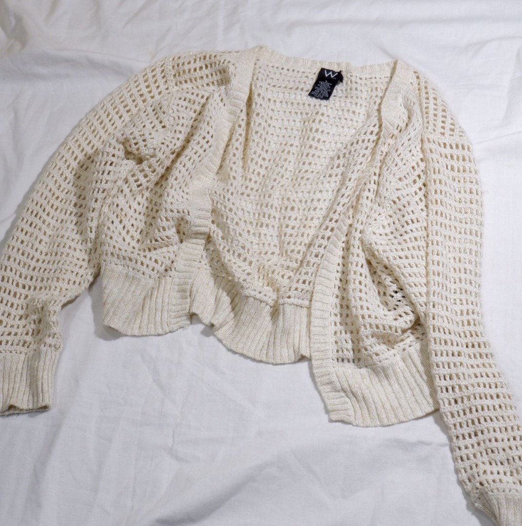 open knit cardigan, Women's Fashion, Coats, Jackets and Outerwear on ...