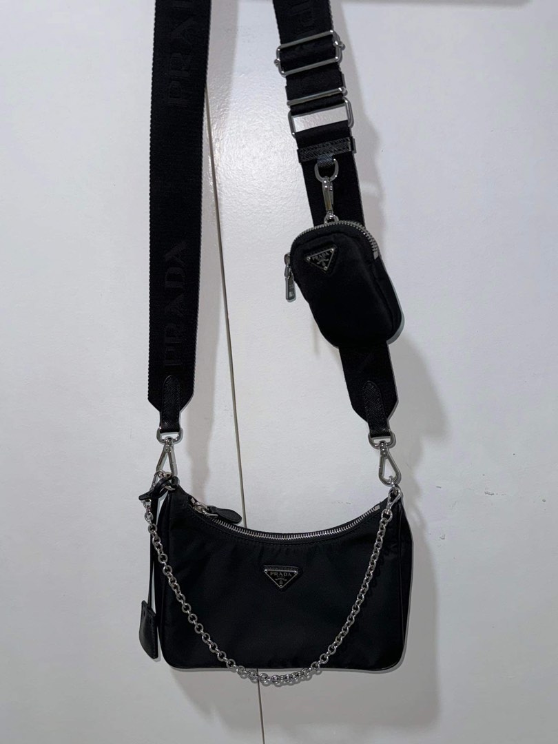 Original Prada Re edition Black Multipochette Bag, Luxury, Bags & Wallets on Carousell