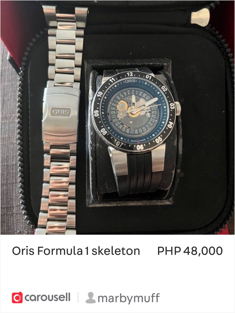 Oris Formula 1 skeleton, Men's Fashion, Watches & Accessories, Watches ...