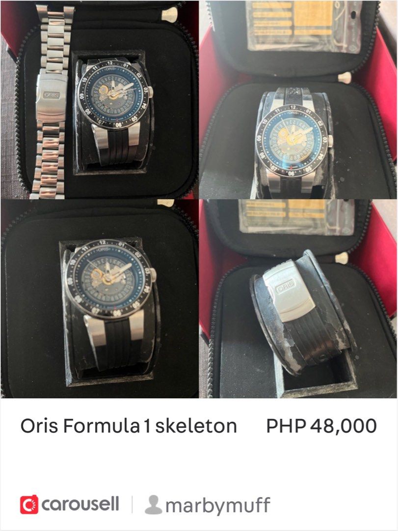 Oris Formula 1 skeleton, Men's Fashion, Watches & Accessories, Watches ...