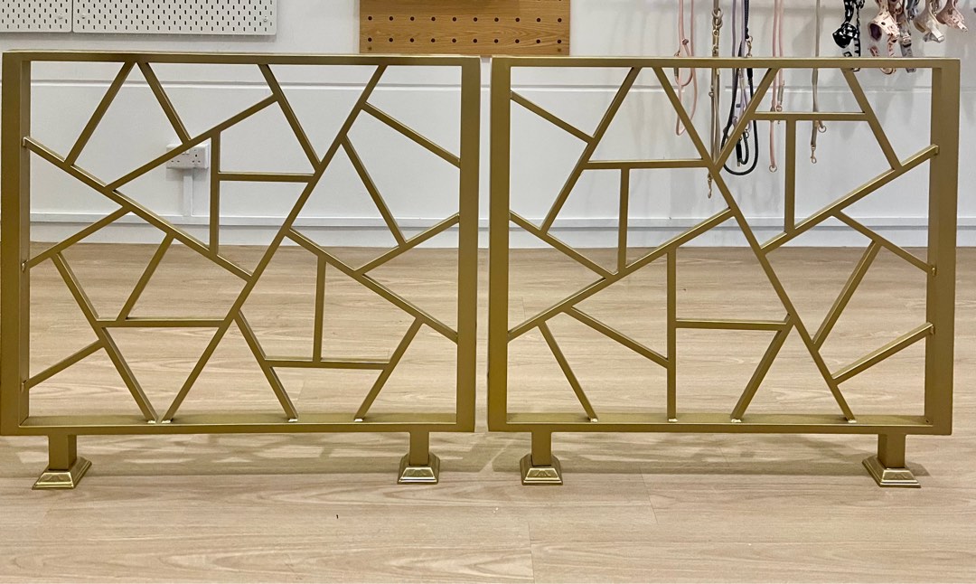 Portable Partition - 18k gold coloured plated, Furniture & Home Living ...