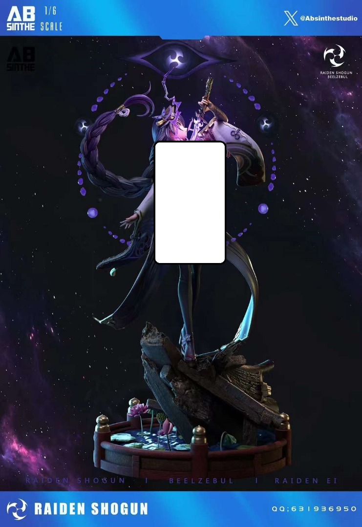 【PRE-ORDER】 ABsinthe Studio - Raiden Shogun Genshin Impact Resin Statue ...