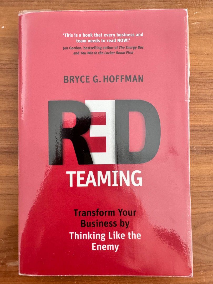 Red teaming - transform your business by thinking like enemy, Hobbies ...