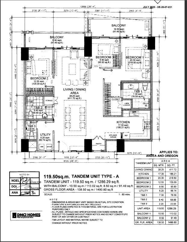 Resale - 3BR Tandem Condo Unit For Sale in Alder Residences Acacia ...