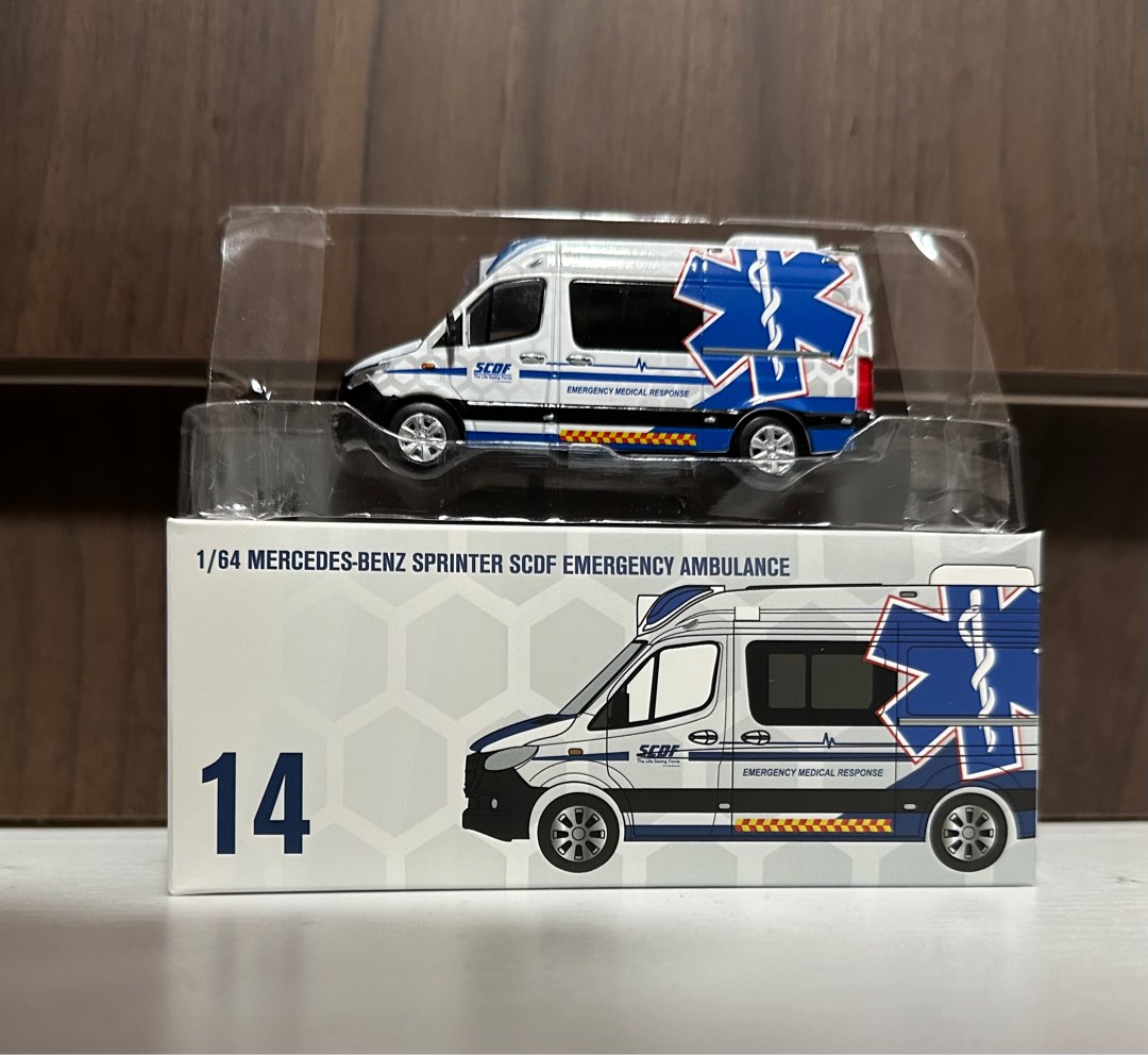SCDF Ambulance 1/64 Merc-Benz, Hobbies & Toys, Toys & Games on Carousell