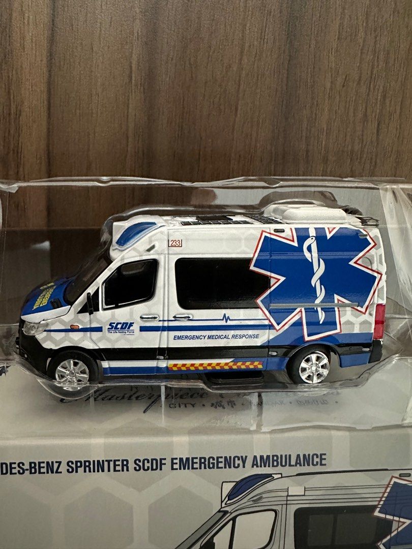 SCDF Ambulance 1/64 Merc-Benz, Hobbies & Toys, Toys & Games on Carousell