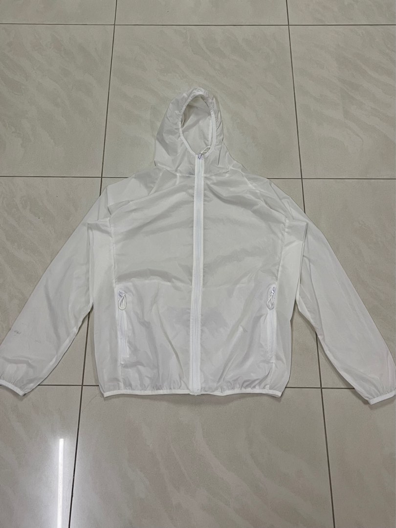Semi Transparent White Wind Breaker, Men's Fashion, Coats, Jackets and ...