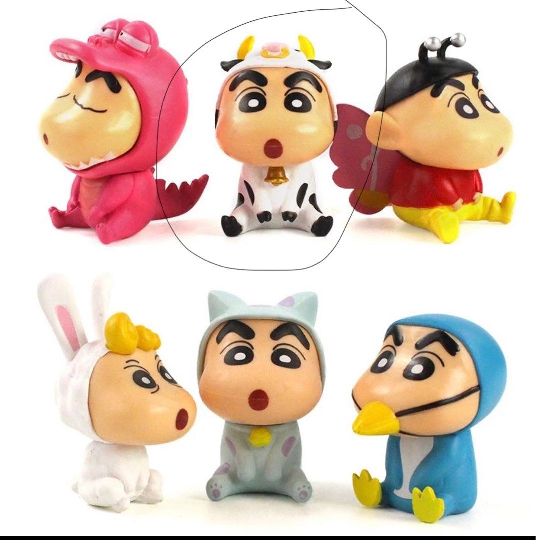 Shin Chan Cow Figurine Gachapon, Hobbies & Toys, Toys & Games on Carousell