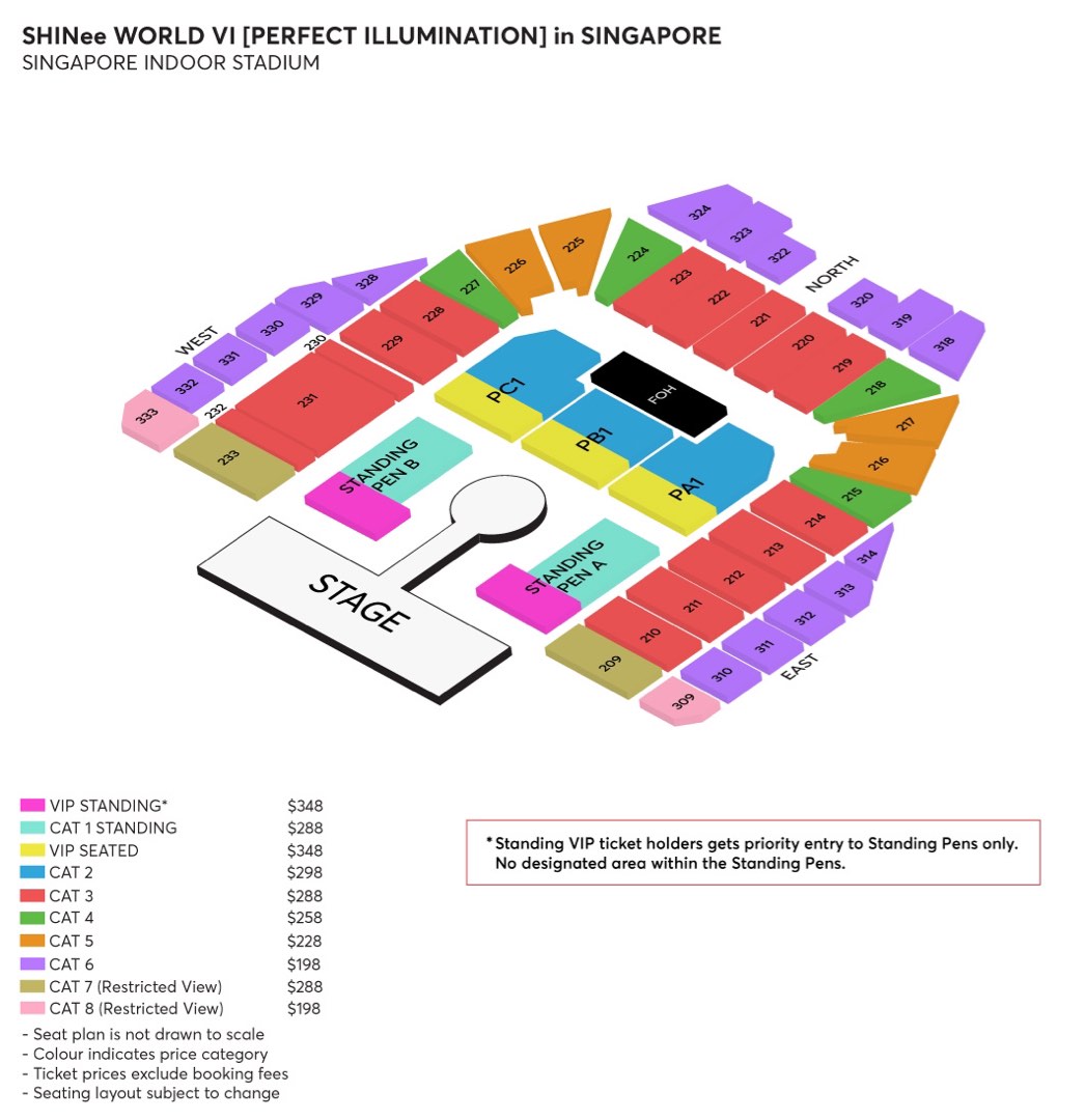 SHINEE VIP STANDING 2024 SINGAPORE CONCERT, Tickets & Vouchers, Event ...
