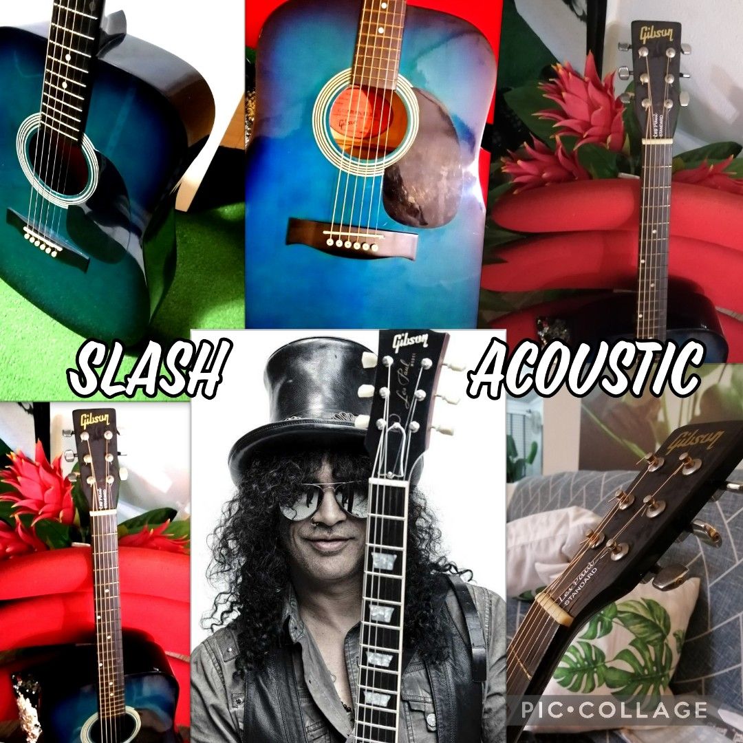 Slash Semi Acoustic Electric Full Custom Guitar, Hobbies & Toys, Music ...