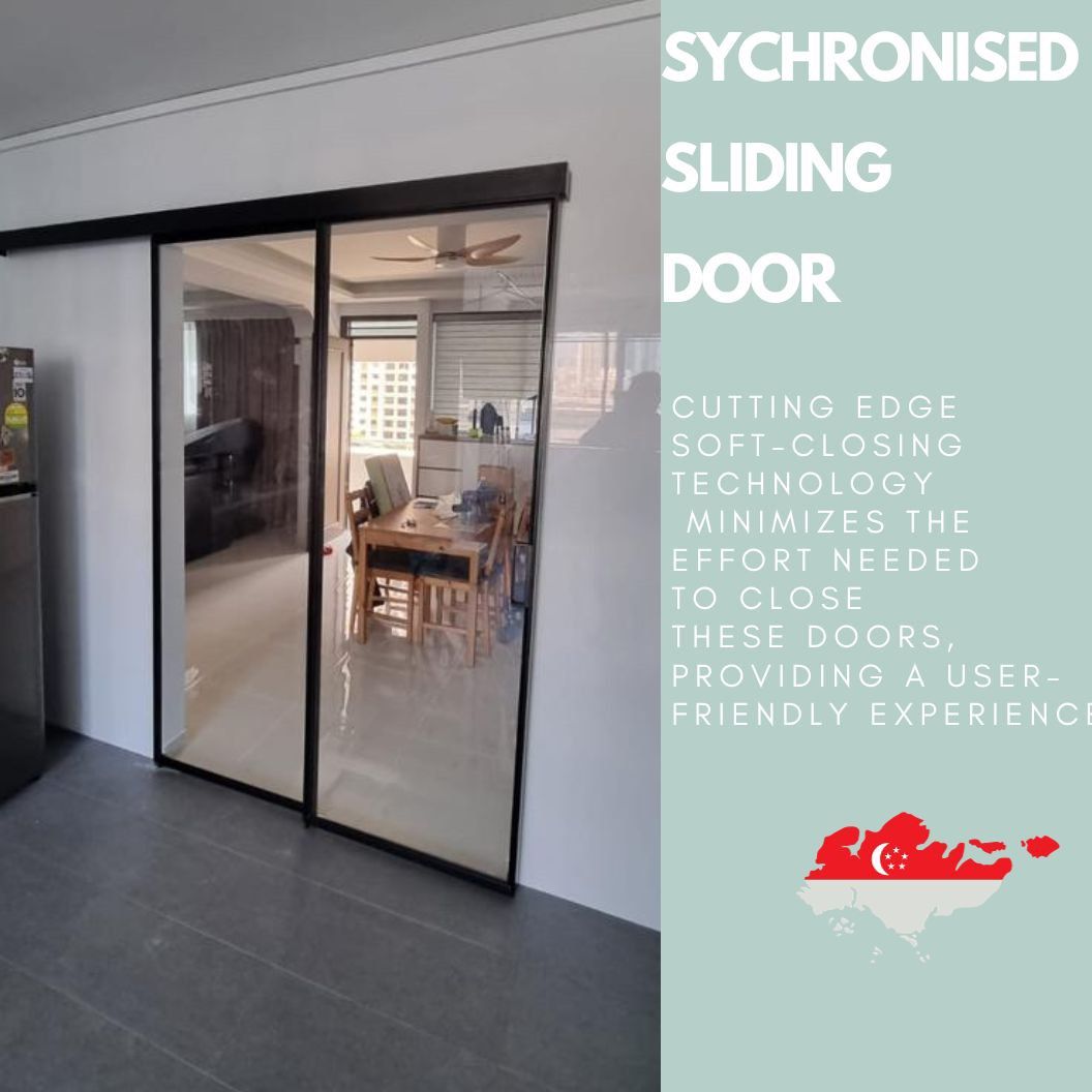 Synchronised sliding door with top hung system toilet kitchen ...