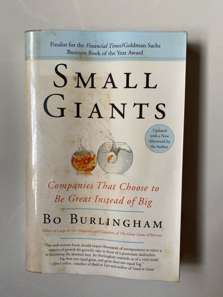 Small Giants by Bo Burlingham, Hobbies & Toys, Books & Magazines ...