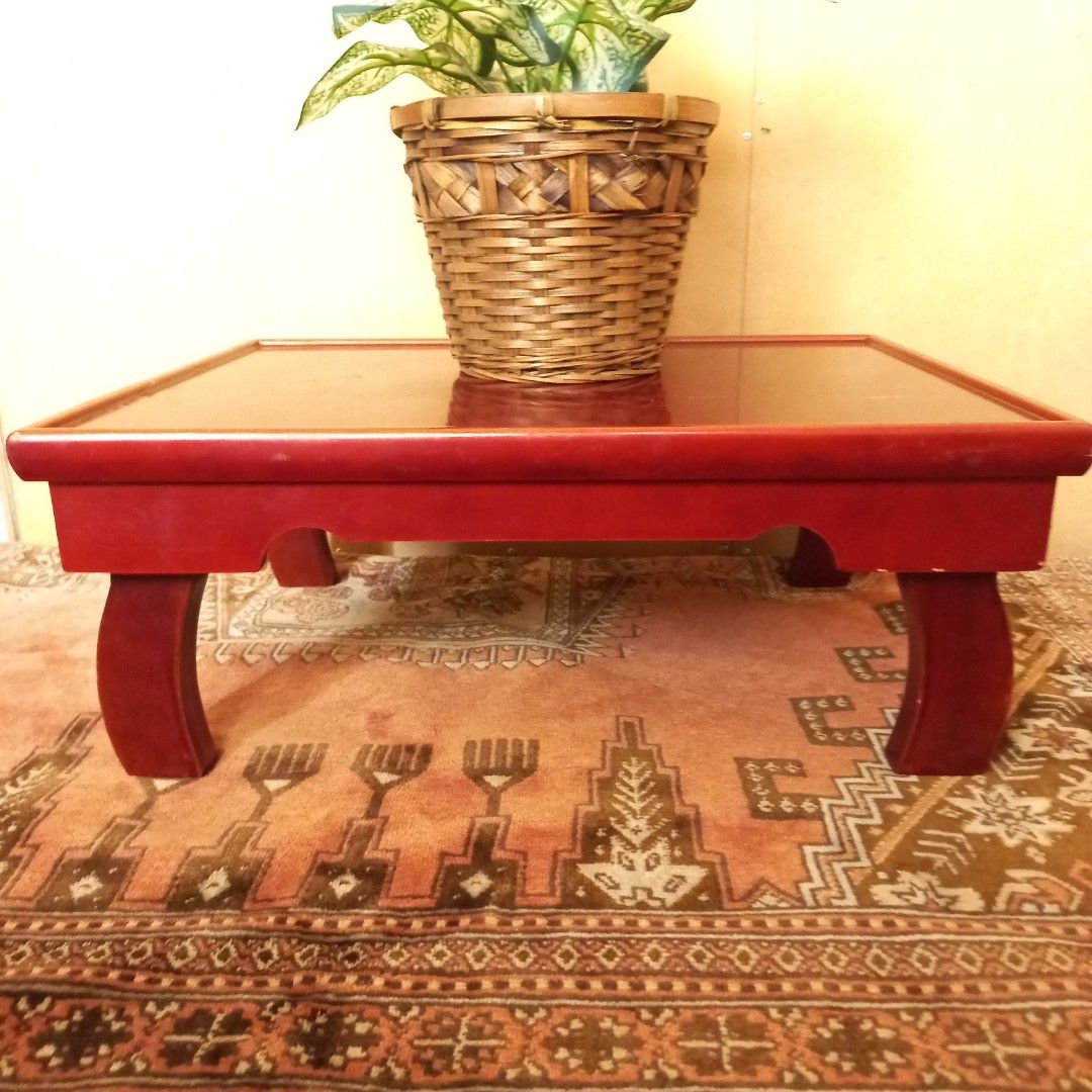 Small wooden traditional Korean tea table bonsai stand, Hobbies & Toys ...