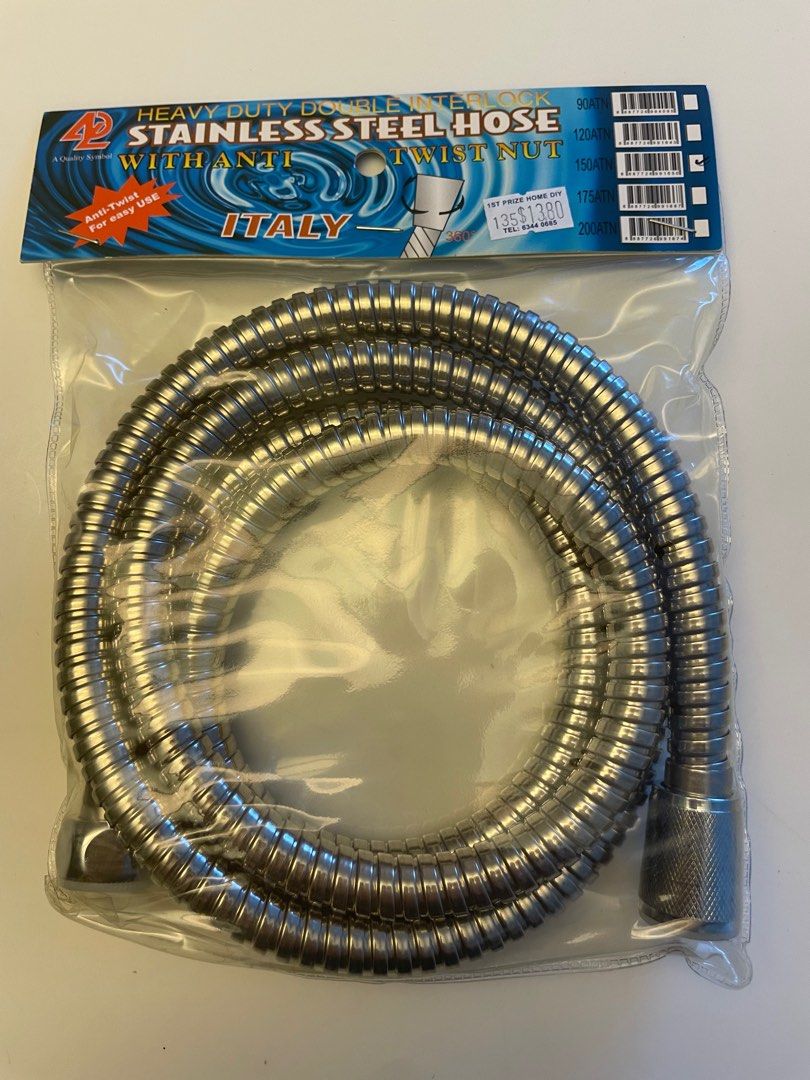 Stainless steel hose, 1.5m, shower hose, Computers & Tech, Parts ...