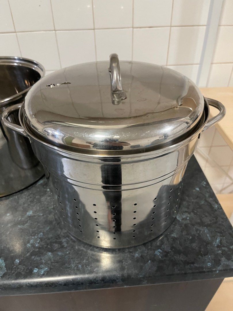 Stainless steel pasta pot, Furniture & Home Living, Kitchenware ...