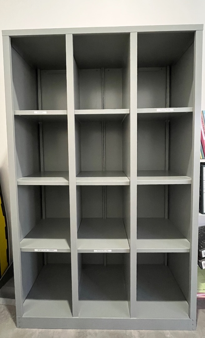 Steel Shelves - 12 Pigeon Hole Cabinet, Furniture & Home Living ...