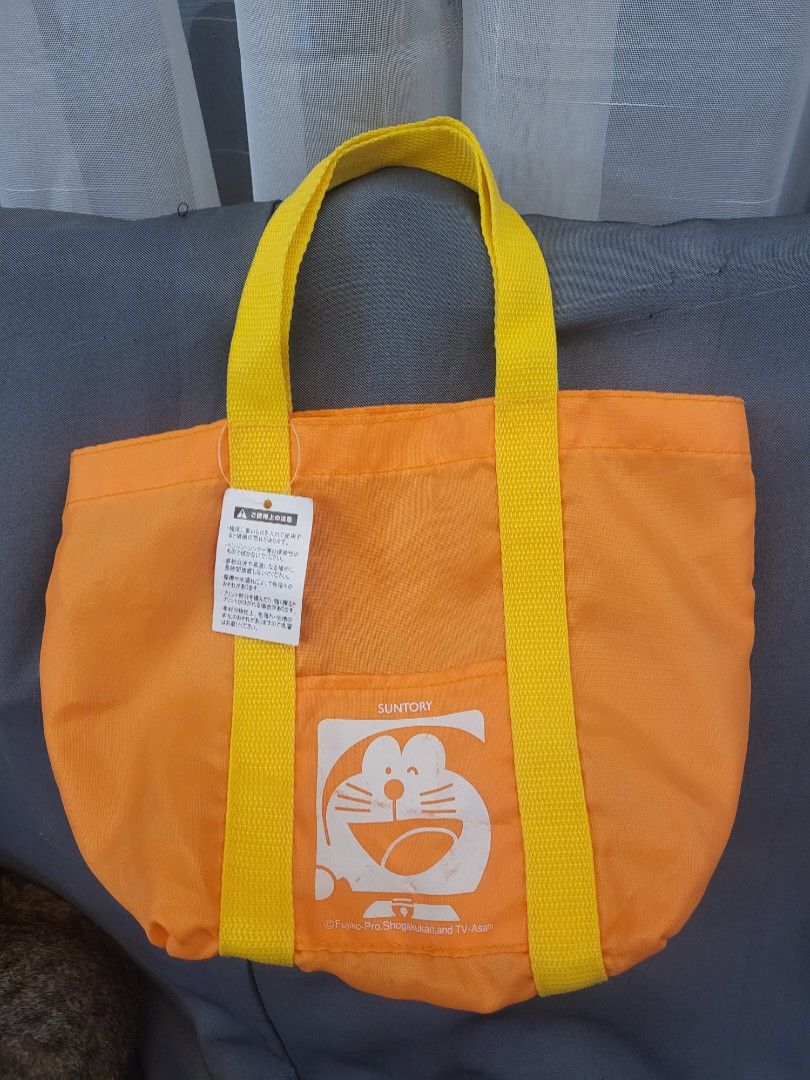 Suntory Doraemon Orange Tote Bag, Women's Fashion, Bags & Wallets, Tote ...