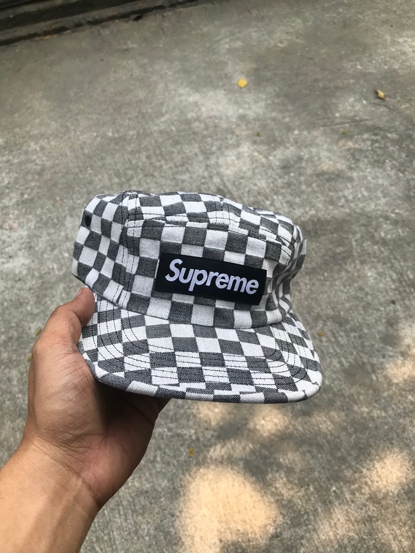 Supreme Checkerboard Camp cap, Men's Fashion, Watches & Accessories ...