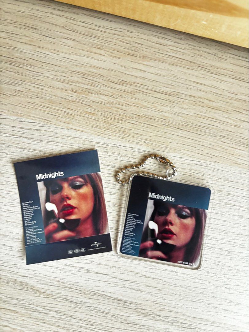 Taylor Swift Midnight Keychain & Sticker (Official Merch), Hobbies ...