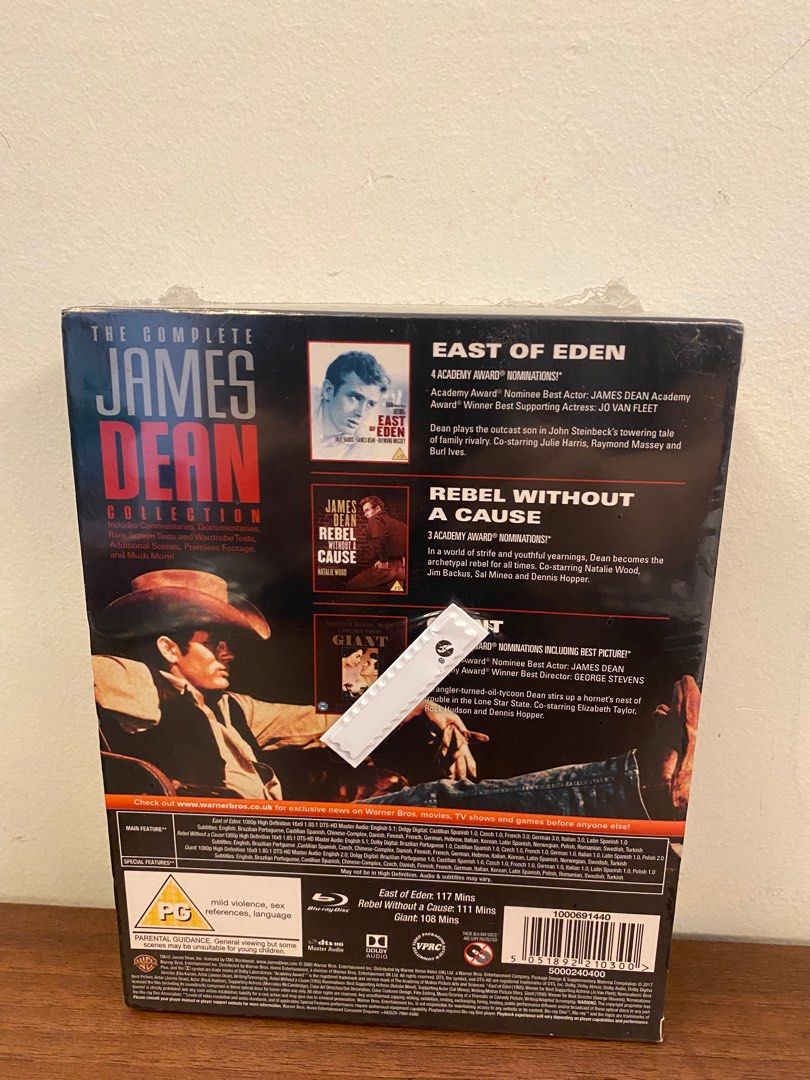 The Complete James Dean Collection Blu Ray Boxset, Hobbies & Toys ...