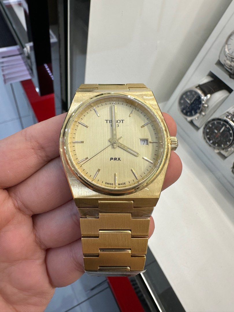 TISSOT PRX GOLD QUARTZ T137.410.33.021.00 MEN WATCH, Men's Fashion, Watches & Accessories ...