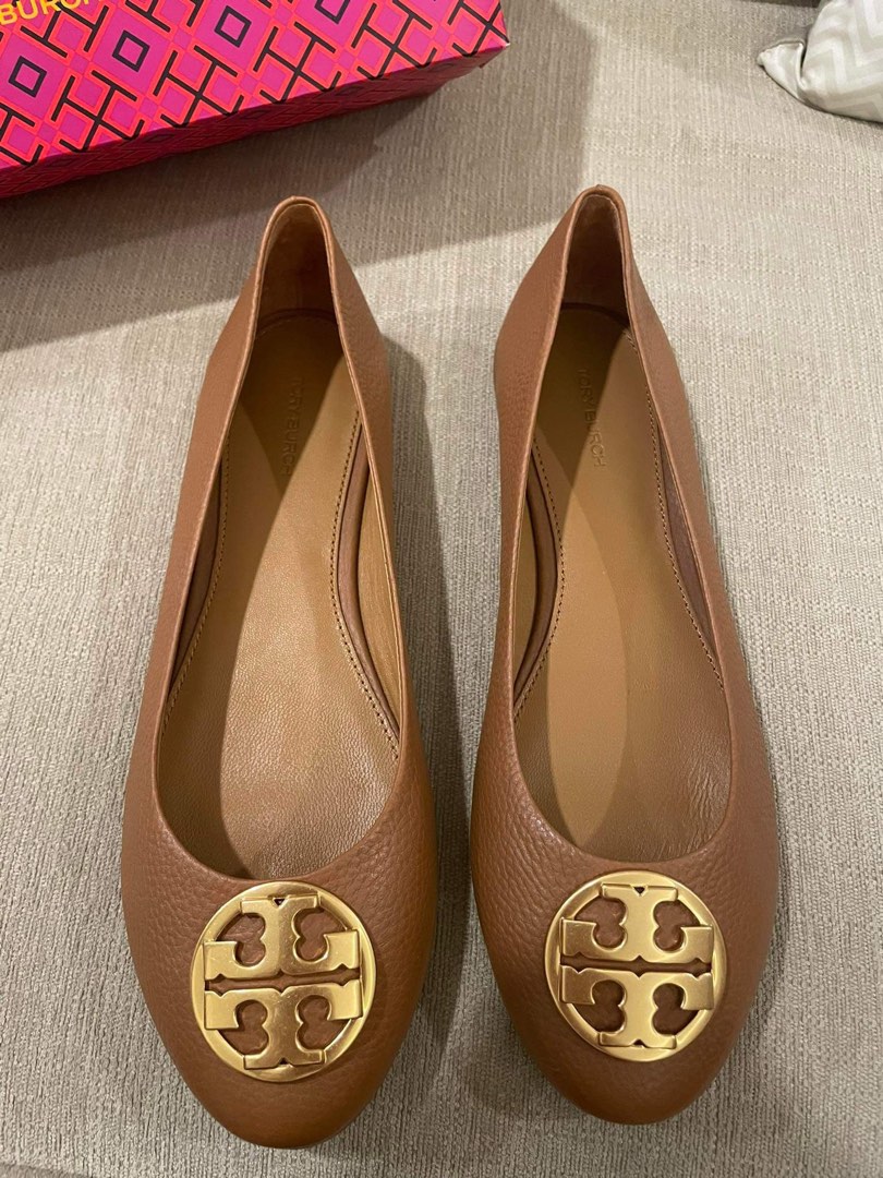 Authentic Tory Burch Shoes Brown, Women's Fashion, Footwear, Flats ...