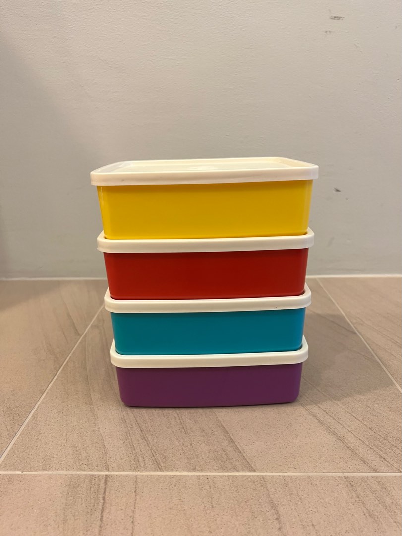 Tupperware Large Square-A-Way Containers (620 ml), Furniture & Home ...