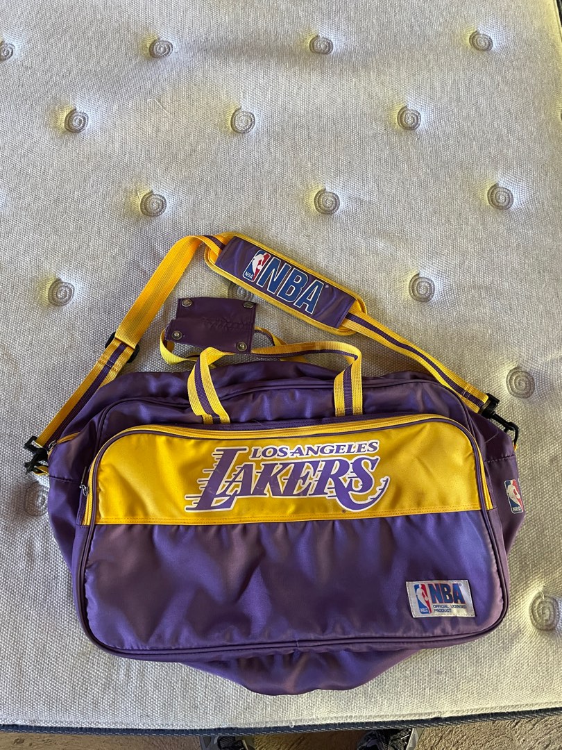 Vintage NBA Lakers Duffle Bag, Men's Fashion, Bags, Sling Bags on Carousell