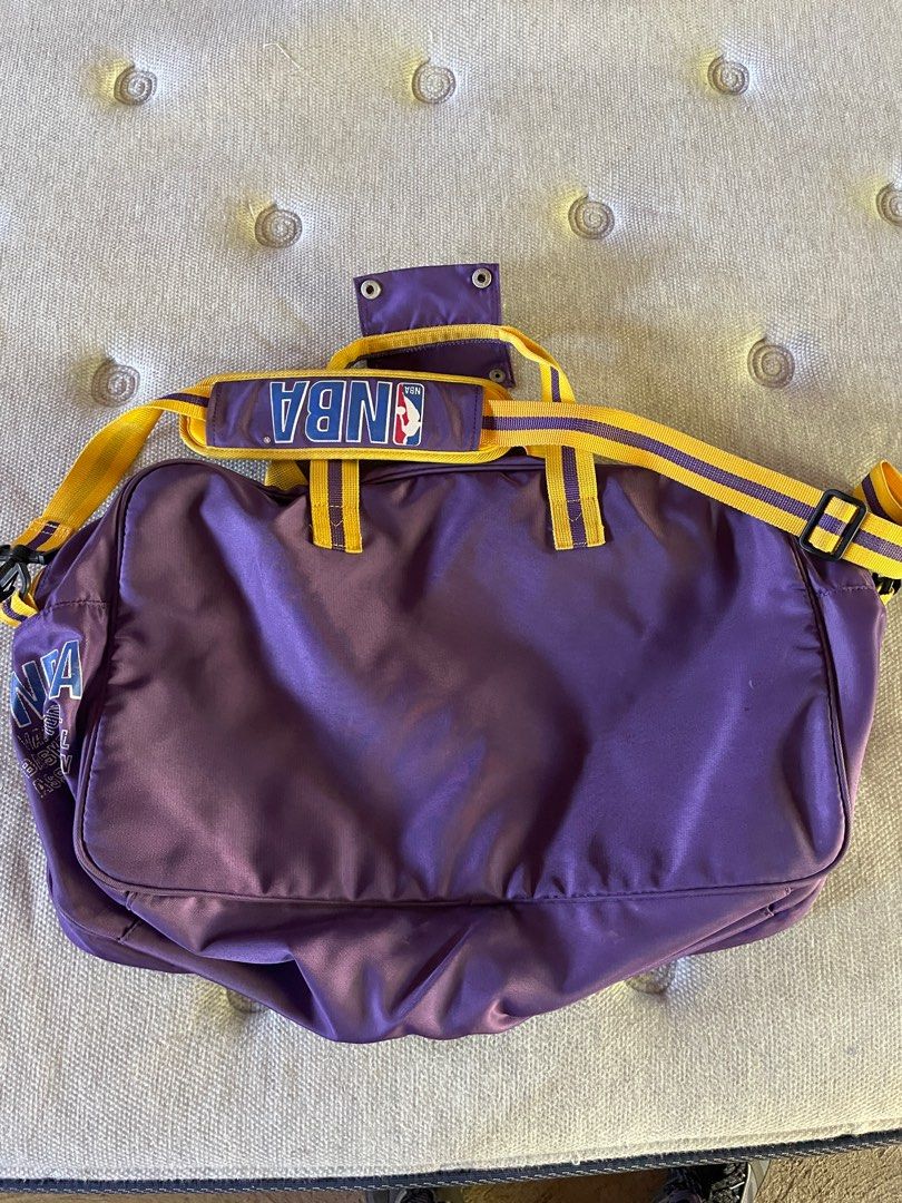 Vintage NBA Lakers Duffle Bag, Men's Fashion, Bags, Sling Bags on Carousell