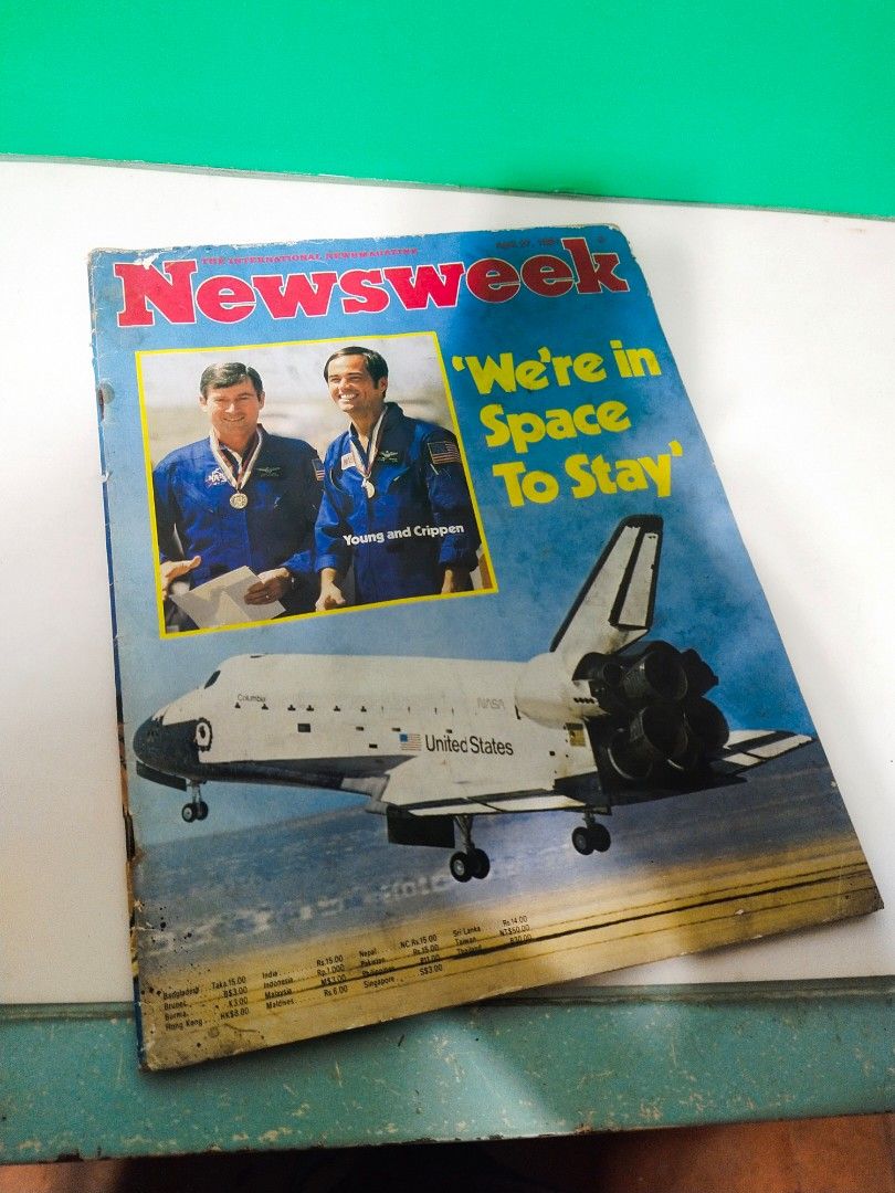 vintage NEWSWEEK magazine/FIRST flight of the Space Shuttle/1981 ...