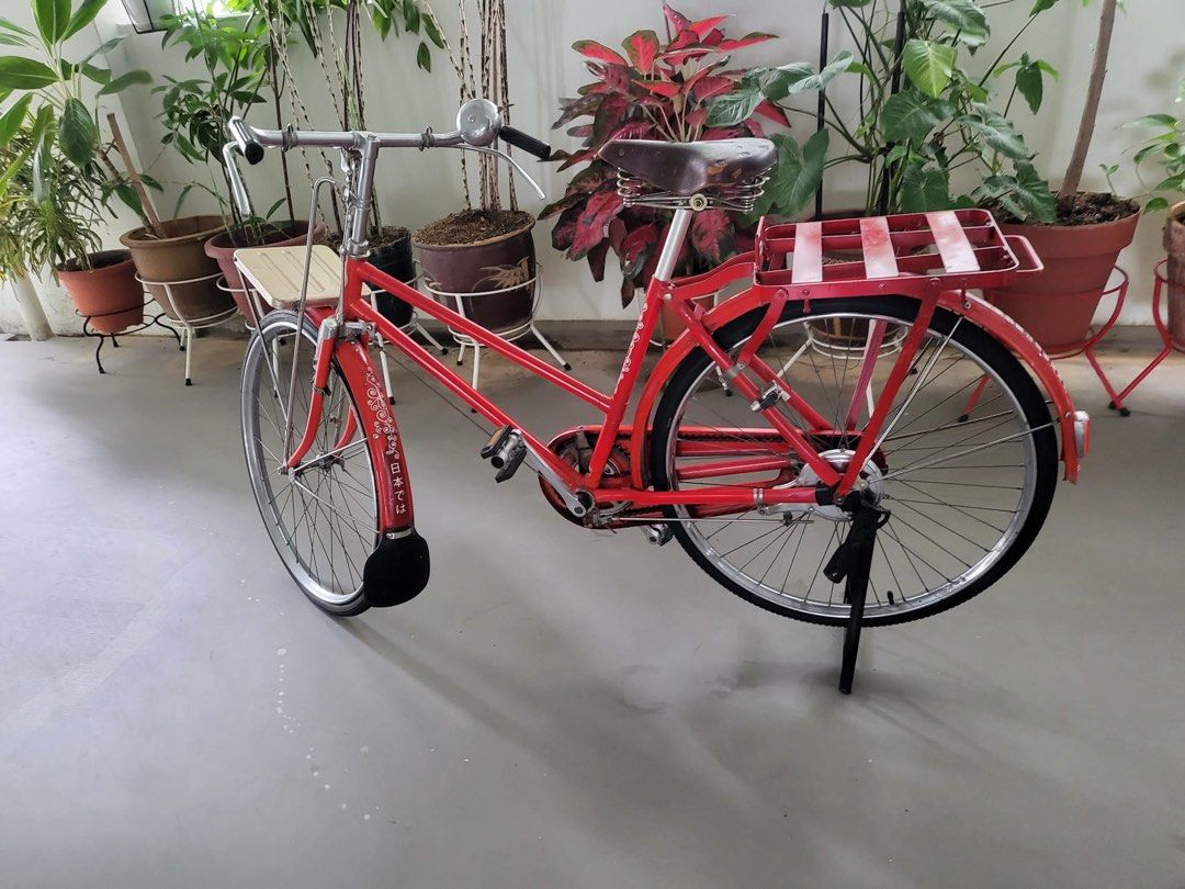 Vintage Tokyo Japan red postman bicycle, Sports Equipment, Bicycles ...