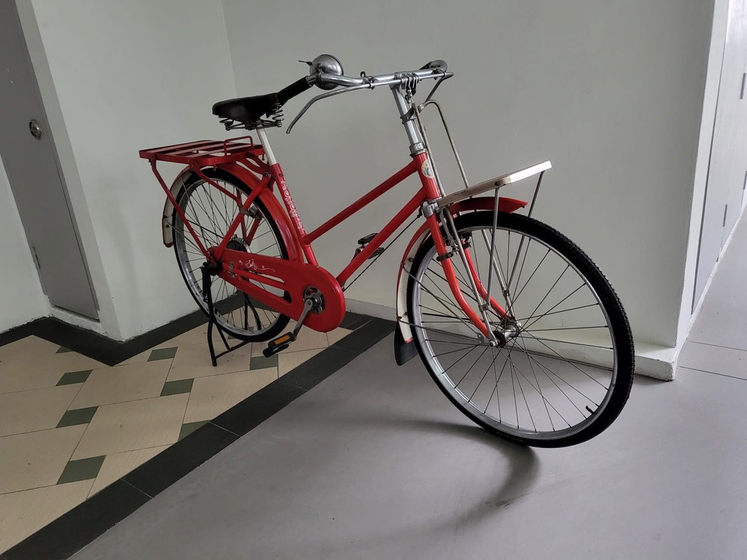 Vintage Tokyo Japan red postman bicycle, Sports Equipment, Bicycles ...