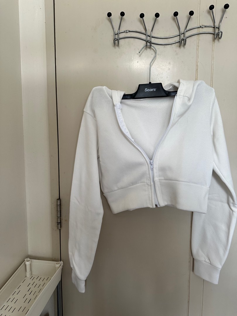 white cropped jacket, Women's Fashion, Coats, Jackets and Outerwear on ...