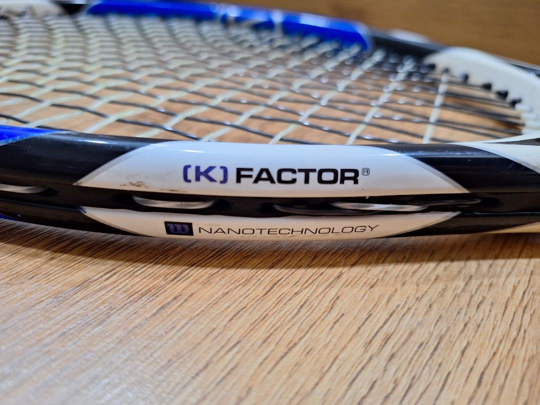 Wilson (K) factor pro six Tennis Racket, Sports Equipment, Sports ...