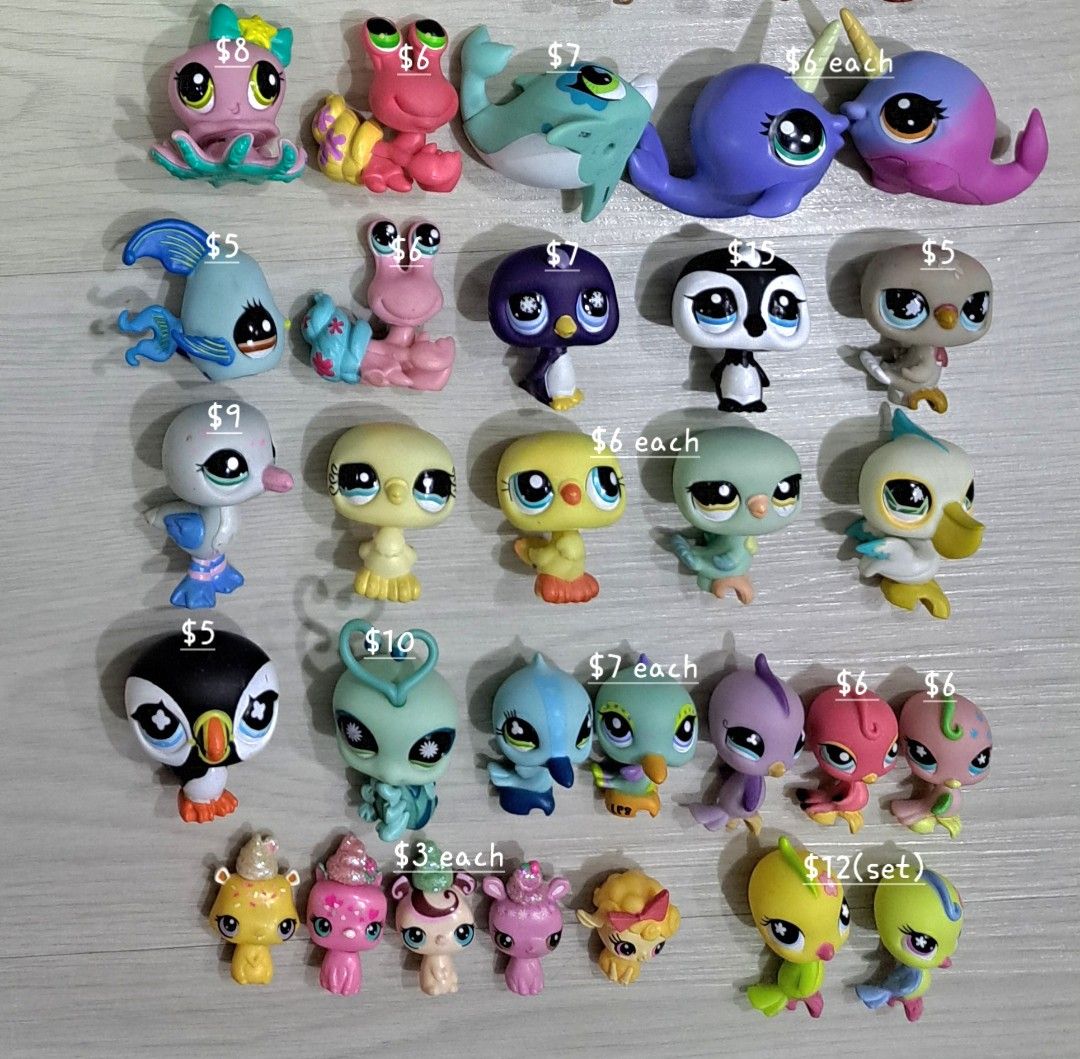wts lps littlest pet shop raccoons, birds, pigs, cows, others, Hobbies ...