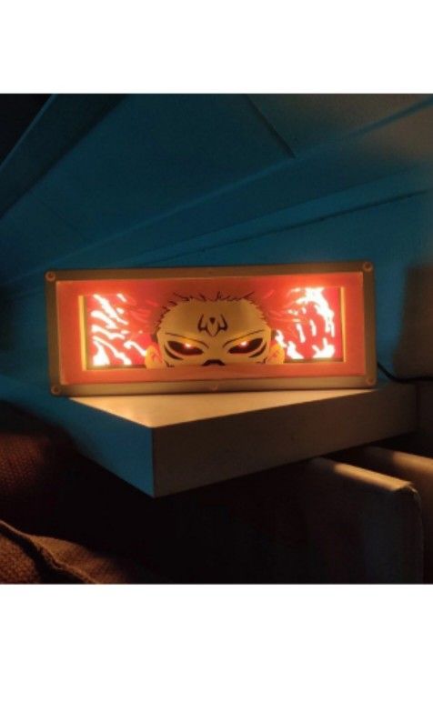 Yuji Itadori anime light box jujutsu kaisen, Furniture & Home Living ...
